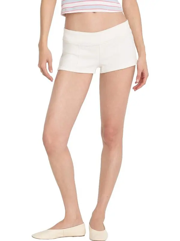 Good American Micro Denim Shorts - Cotton White
