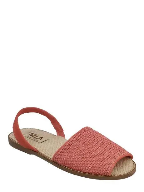 Mia Brazil Slingback Sandal - Dusty Rose Woven