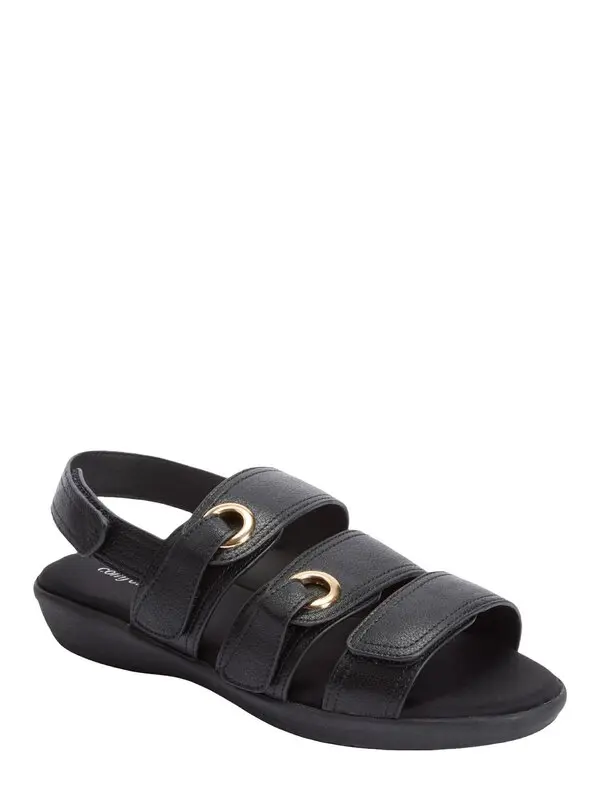 COMFORTVIEW Orthotic Sandal - Black