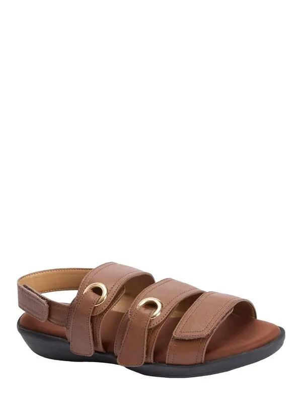 COMFORTVIEW Orthotic Sandal - Cognac