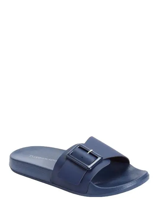 COMFORTVIEW Eva Slip-on Slide Sandals With Adjustable Buckle - Navy