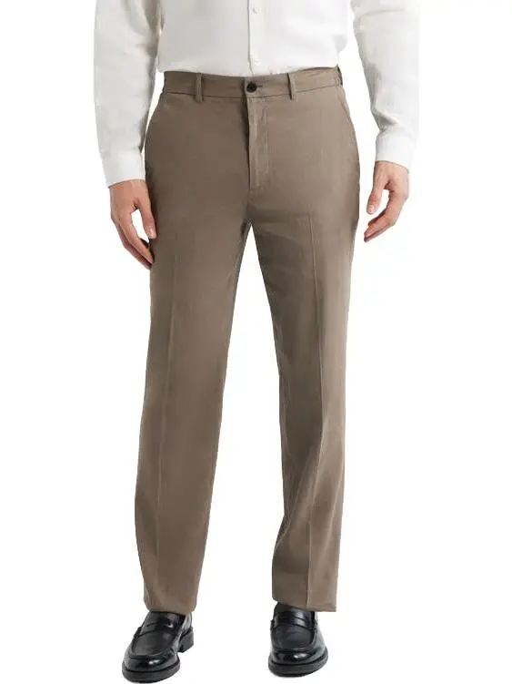 Theory Stretch Linen Blend Pants - Morel