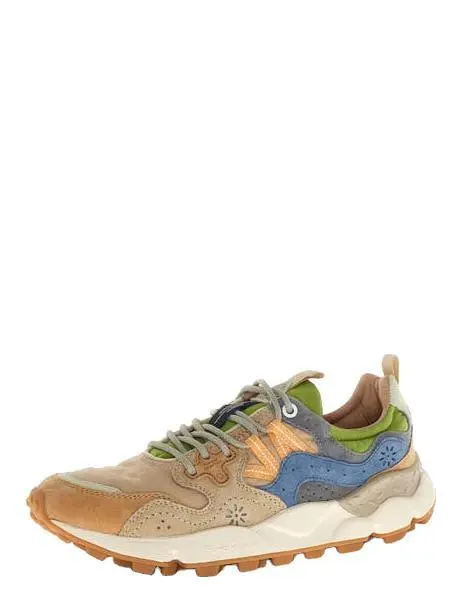 FLOWER MOUNTAIN Yamano 3 Sneaker - Beige/green/light Blue
