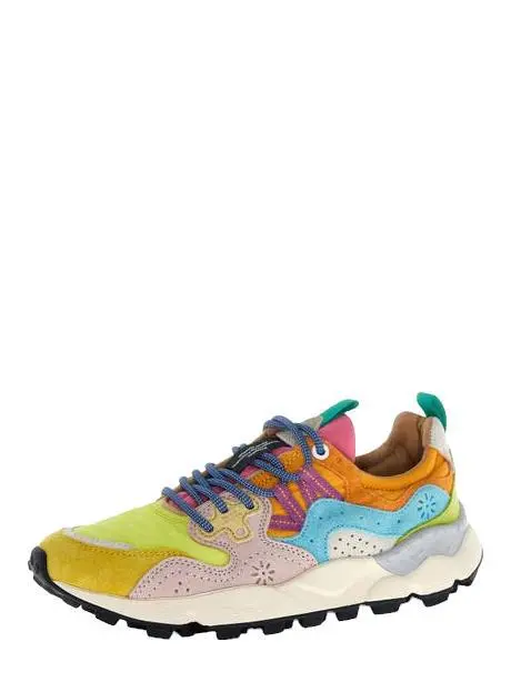 FLOWER MOUNTAIN Yamano 3 Sneaker - Yellow/fuchsia