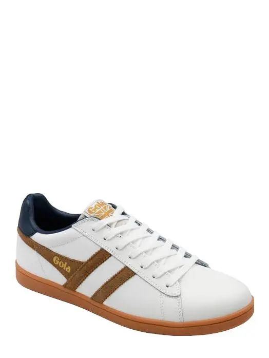 Gola Equipe Ii Leather Sneakers - White/tobacco/navy