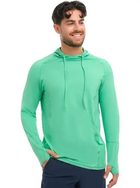 BLOQUV Sun Protective Pullover Hoodie Shirt - Jade