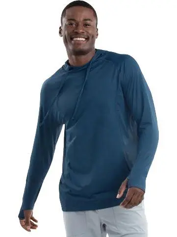 BLOQUV Sun Protective Pullover Hoodie Shirt - Midnight Blue