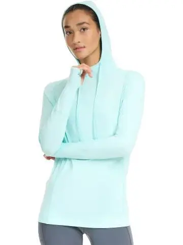 BLOQUV Sun Protective Performance Hoodie - Mint