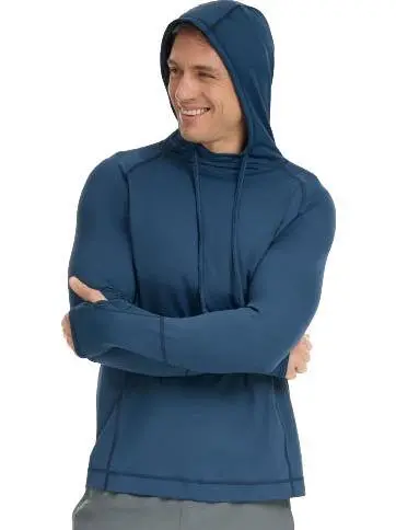 BLOQUV Sun Protective Pullover Hoodie Shirt - Navy