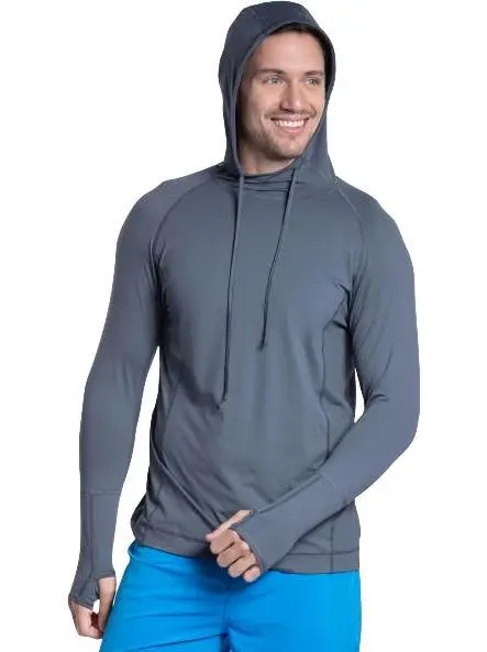 BLOQUV Sun Protective Pullover Hoodie Shirt - Smoke