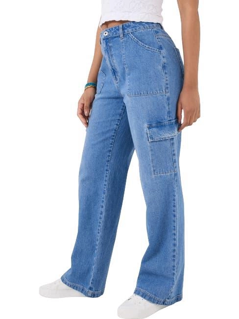 JOE BROWNS Denim Cargo Pants - Light Blue