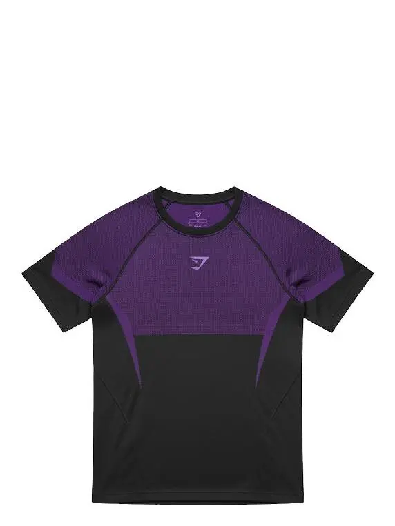GYMSHARK Seamless T-shirt - Black/athletic Purple