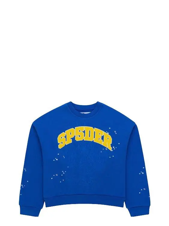 SP5DER Varsity Web Crewneck Sweatshirt - Blue