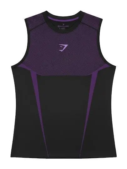GYMSHARK Onyx 5.0 Muscle Fit Tank - Black/athletic Purple