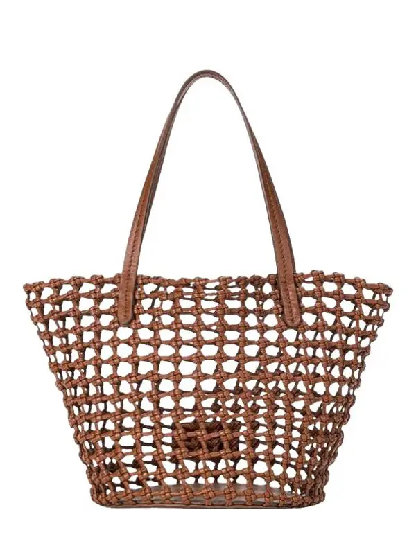 Staud Caro Bucket Bag Woven - Tan