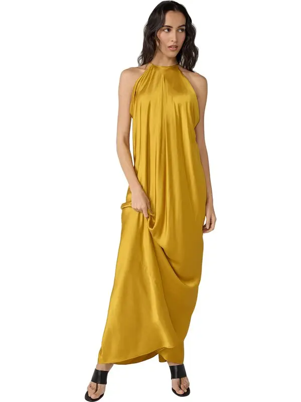 Diane Von Furstenberg Tansy Maxi Dress - Lemon Curry