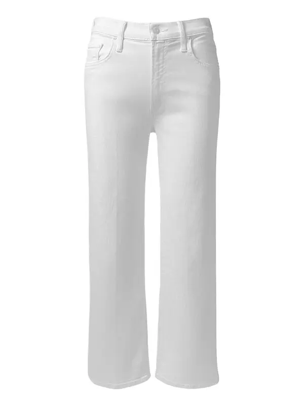 MOTHER The Rambler Zip Ankle Jeans - White
