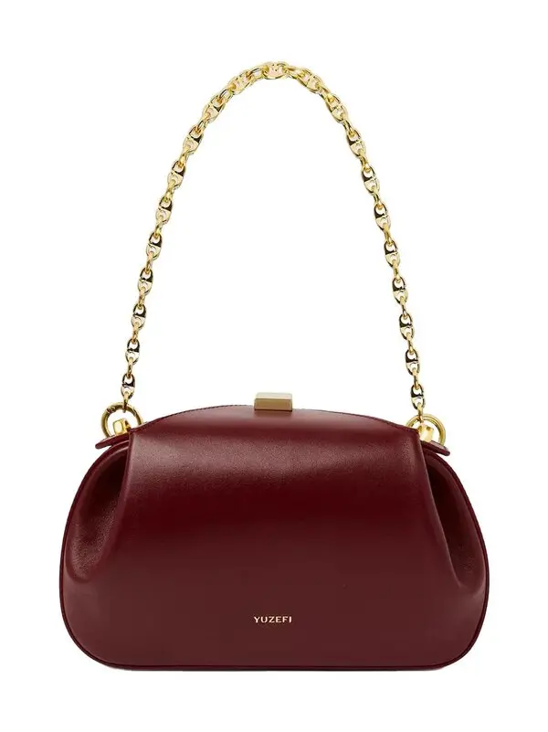 Yuzefi Oyster Mini Clutch - Bordeaux