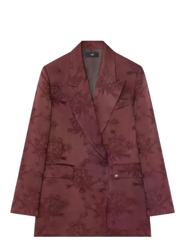 Amiri Floral-pattern Double-breasted Blazer - Brown