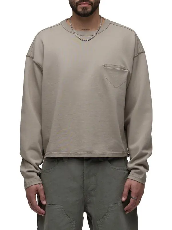 Hudson Jeans French Terry Crewneck Sweatshirt - Laurel Oak