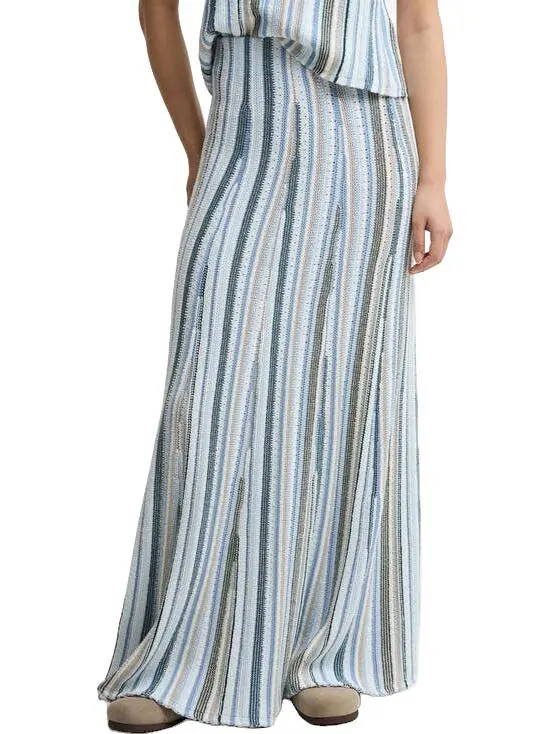 Barbour Josie Pointelle Knit Maxi Skirt - Blue Multi