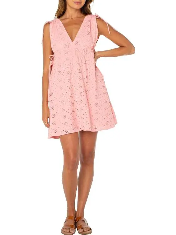 Roxy Bay Breeze Eyelet Mini Dress - Murex Shl