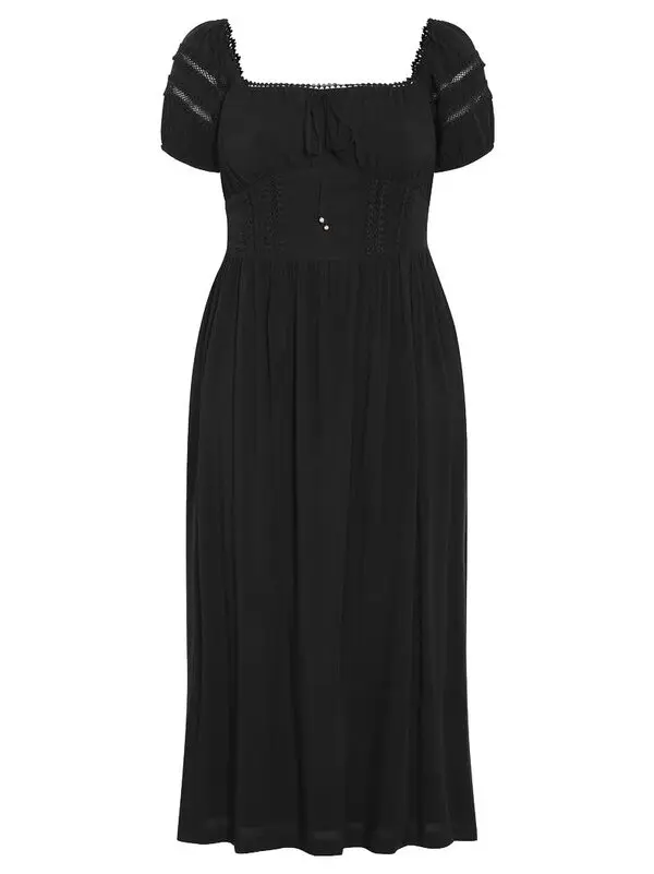 City Chic Arielle Maxi Dress - Black