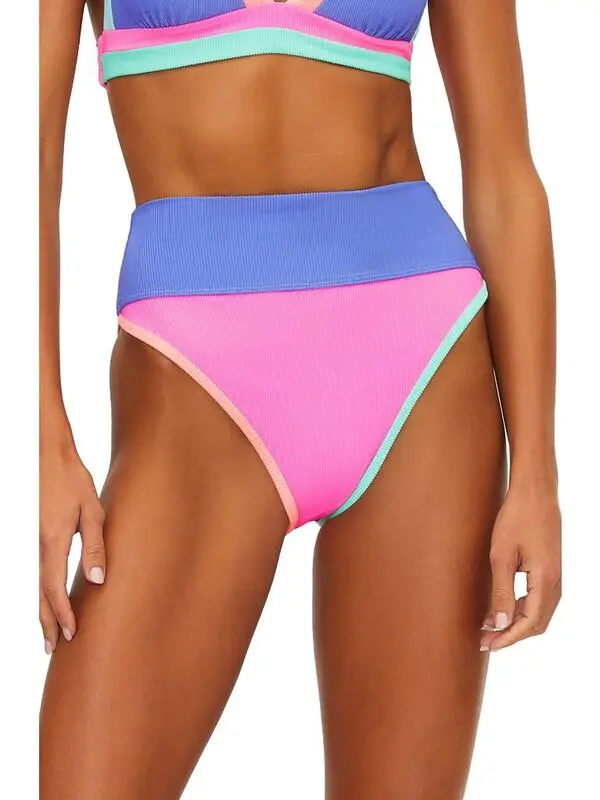 Beach Riot Emmy Swim Bottoms - Sherbert Shores Colorblock