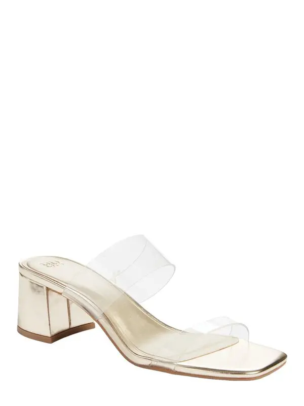 Bp. Block Heel Slide Sandal - Gold Light Metallic