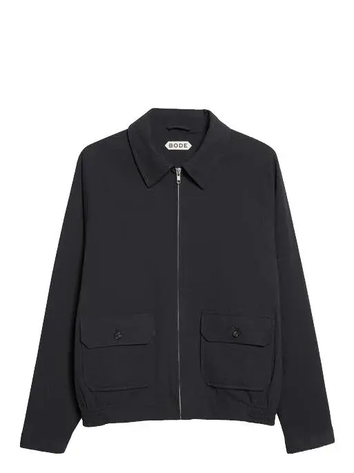 BODE Seersucker Coach's Jacket - Dark Navy
