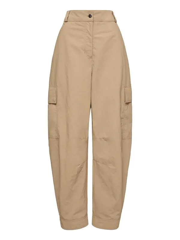 Moncler Froissé Technique Pants - Beige