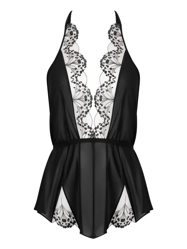 Bluebella Marisa Chiffon Sheer Teddy - Black