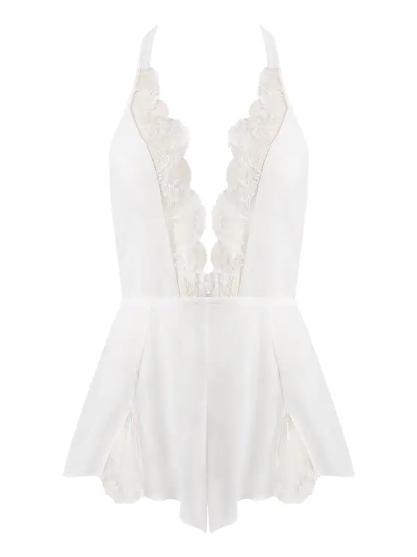 Bluebella Marisa Chiffon Sheer Teddy - White