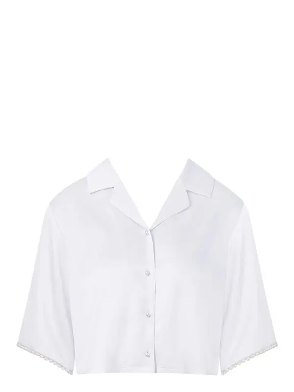 Bluebella Pearl Luxury Satin Shirt - White