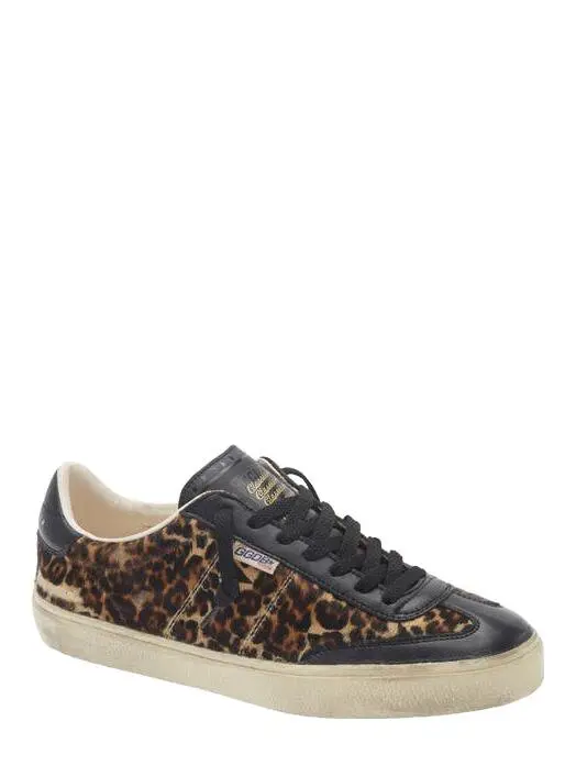GOLDEN GOOSE Soul Star Calf Hair Sneaker - Beige Brown Black Leo/black