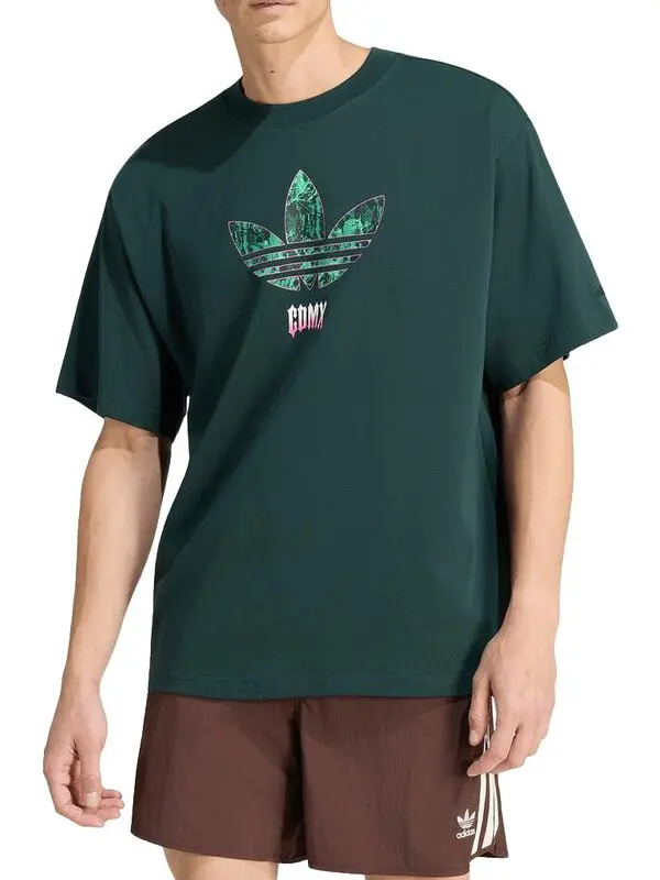 Adidas Mexico City Cotton Graphic T-shirt - Shadow Green/black