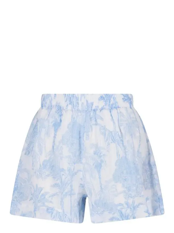 MC2 SAINT BARTH Ramié Shorts - Light Blue