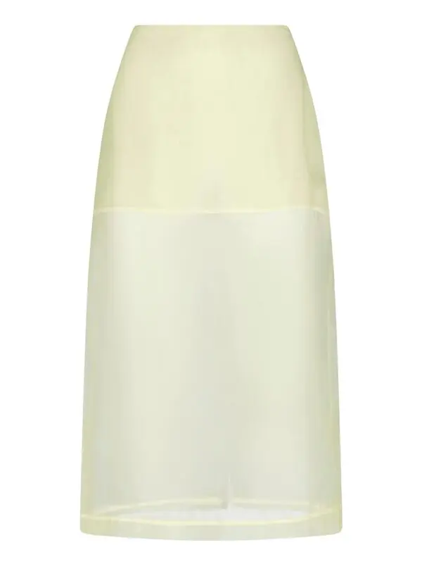 THE FRANKIE SHOP Silk Blend Midi Skirt - Yellow
