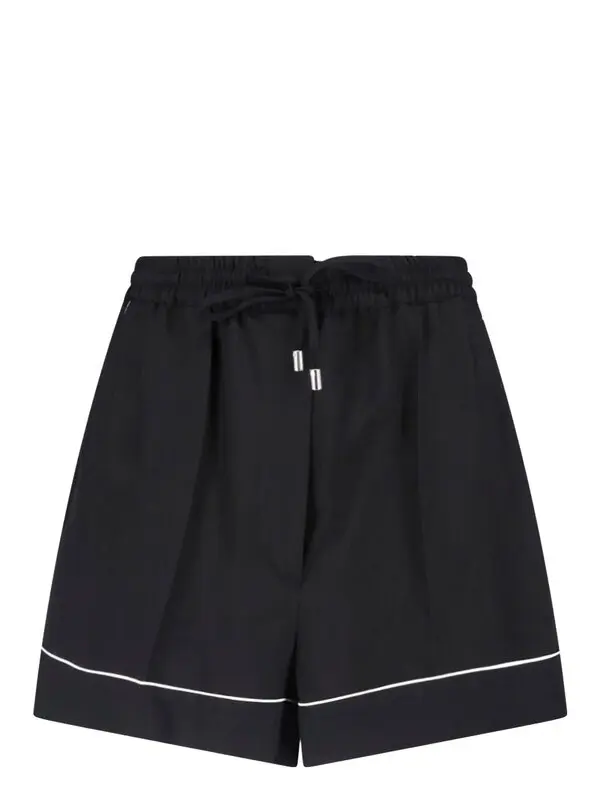 Sportmax Viscose Satin Shorts - Black