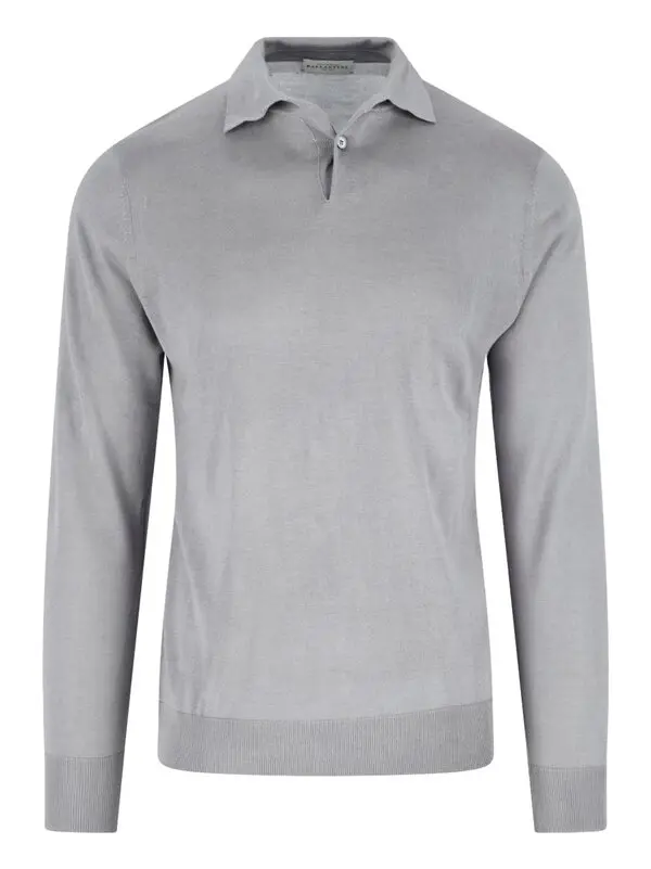 BALLANTYNE Silk And Cashmere Polo - Gray
