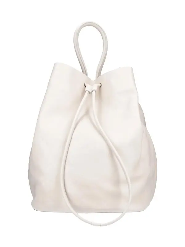 UMA WANG Lambskin Bucket Bag - White