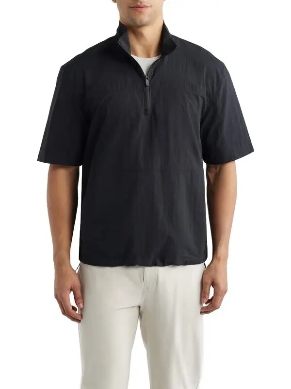 Zella Golf Pro Short Sleeve Quarter Zip Top - Black