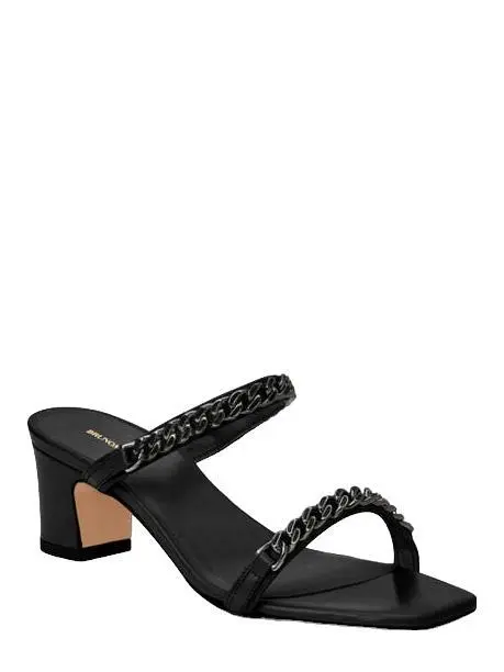 Bruno Magli Elisa Chain-link Slide Sandal - Black Nappa