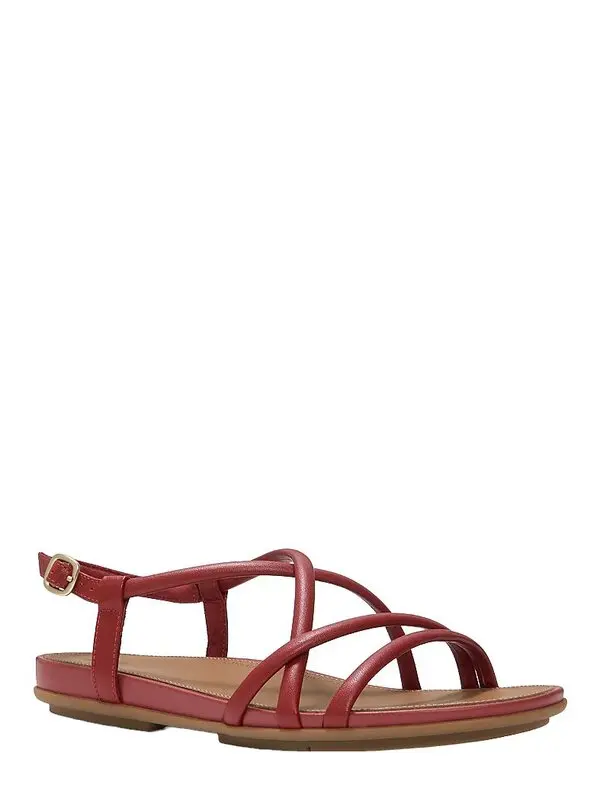 Fitflop Gracie Strappy Leather Sandals - Burnt Berry