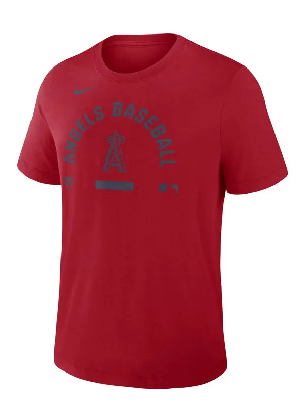 Nike Los Angeles Angels Authentic Collection Early Work Dri-fit Mlb T-shirt - Red