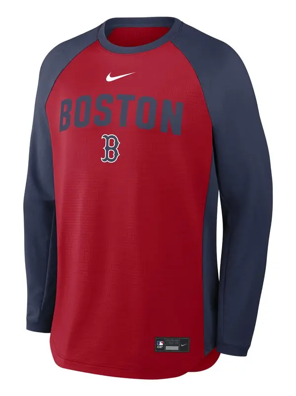 Nike Boston Sox Dri-fit Pullover Crew - Red