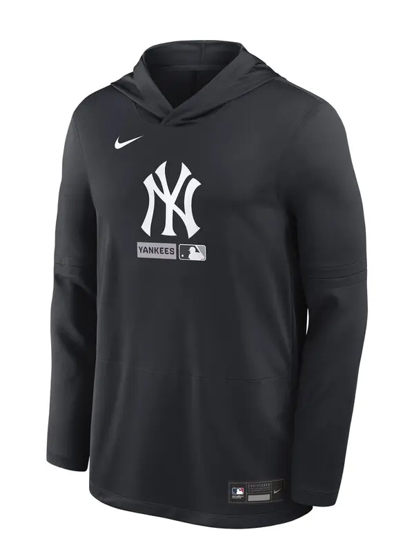 Nike New York Yankees Authentic Collection Dri-fit Mlb Long-sleeve Hooded Top - Blue
