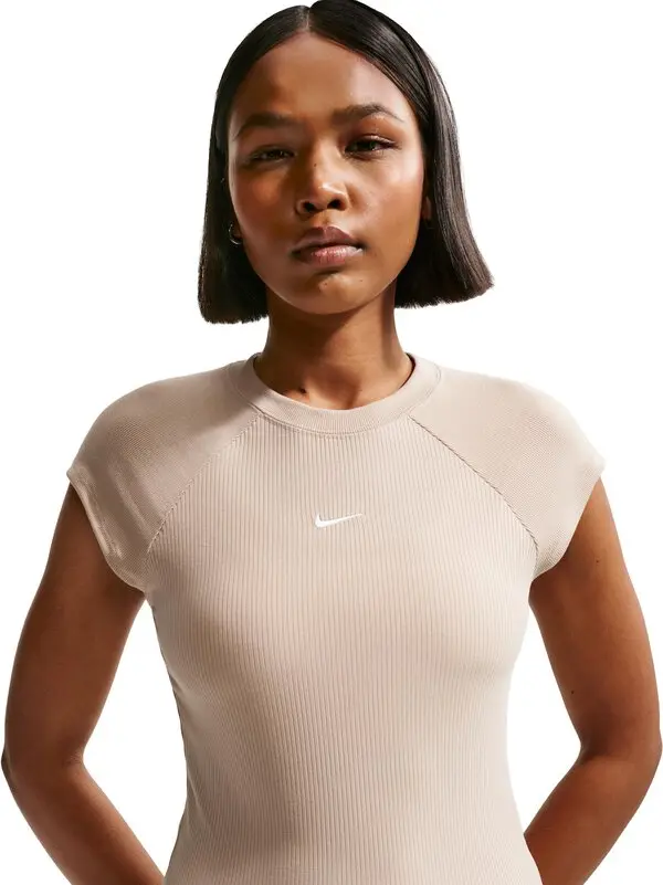Nike Sportswear Chill Knit Tight Ribbed Top - Brown