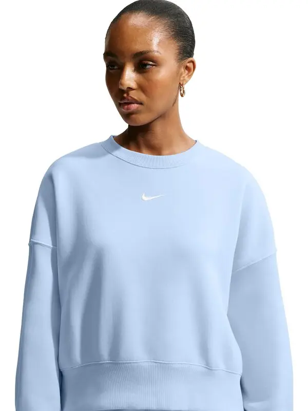 Nike Sportswear Phoenix Fleece Over-oversized Crew-neck Sweatshirt - Blue