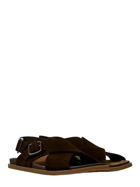 Camper Lluc Leather X-strap Sandals - Brown